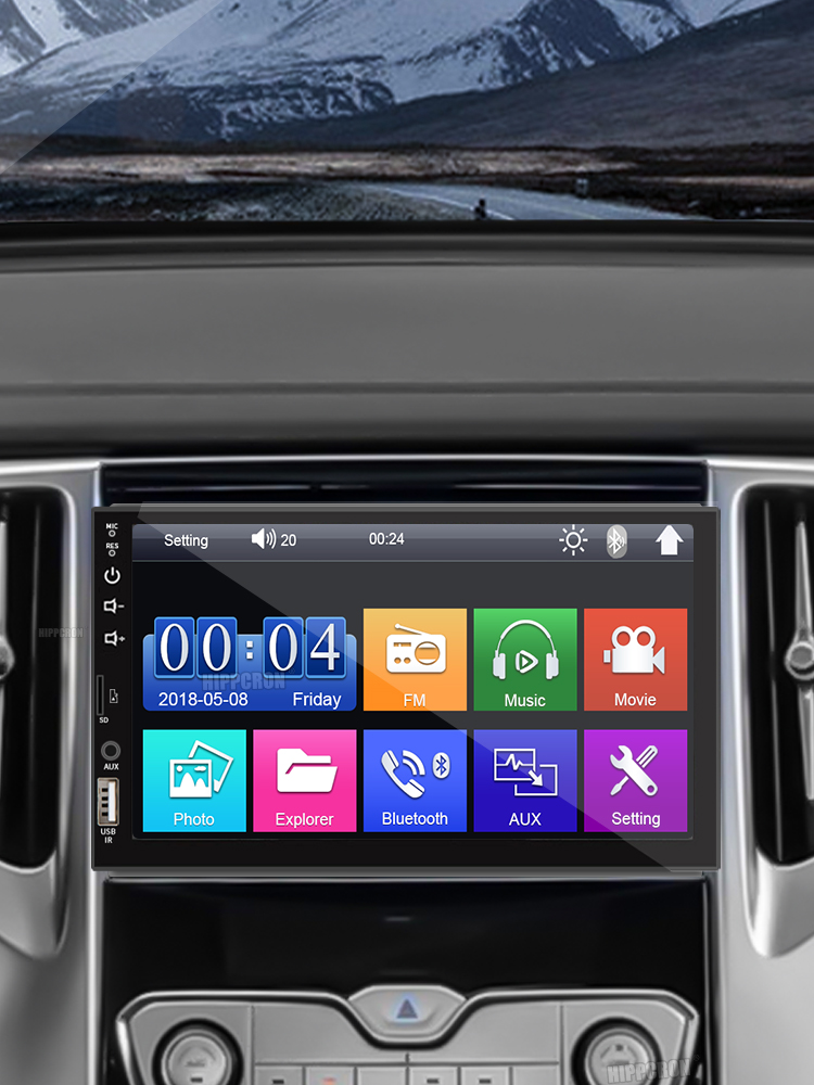 7“ Car Radio 1 Din MP5 Player HD Touch Screen Multimedia FM ISO Power ...