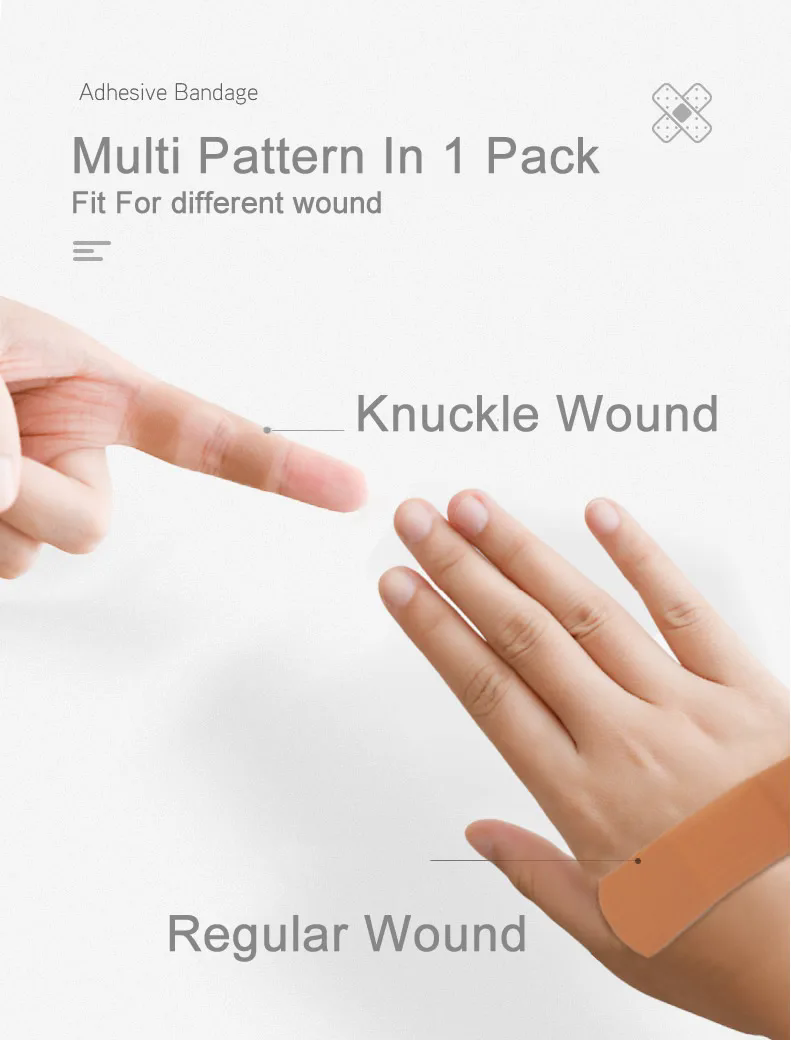 60-100pcs Various Sizes Band Aid Waterproof Sticker Wound Dressing ...