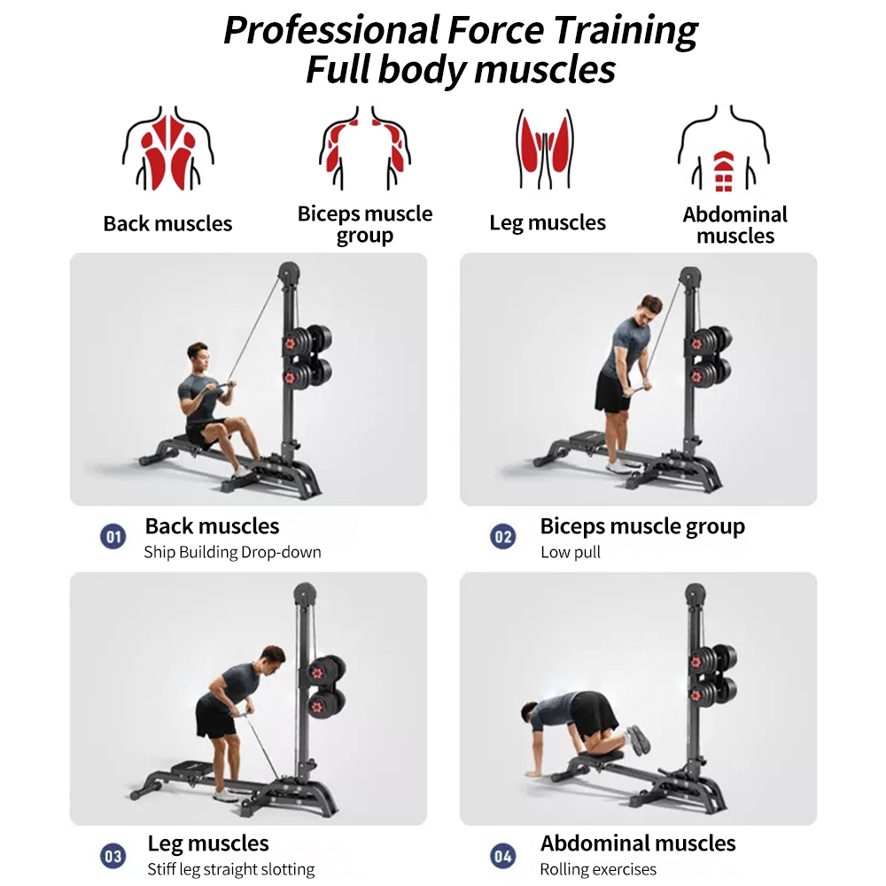 OneTwoFit Multifunctional Foldable Rowing Machine High Pull Down 2 in 1 ...