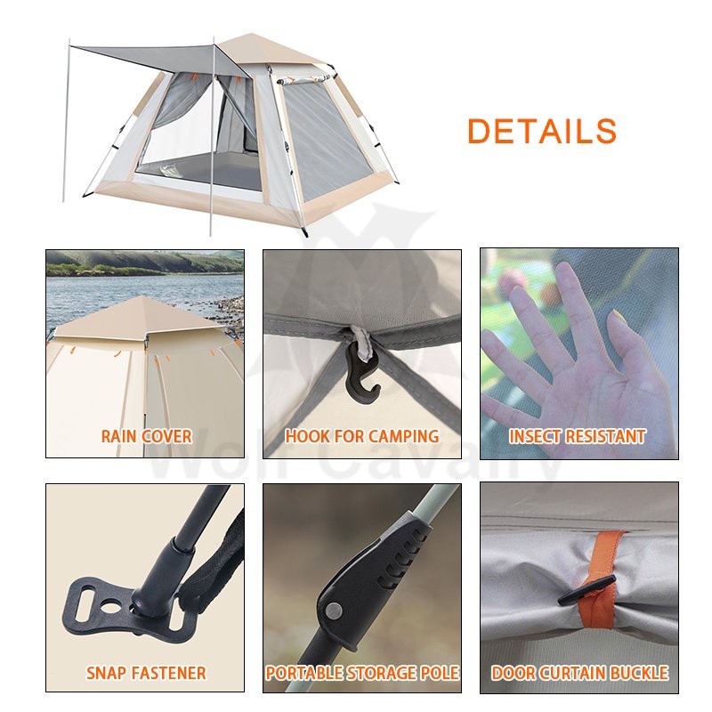 2-8 Person Tent Pop Up Waterproof Automatic Tent Outdoor Foldable Tent ...
