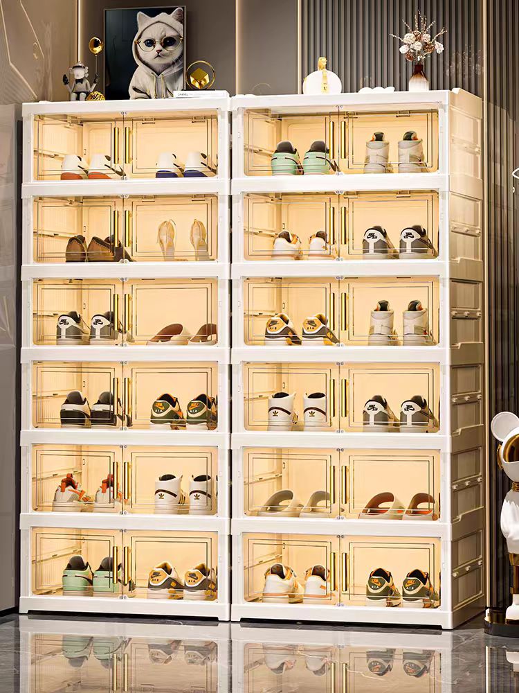 Foldable Shoe Cabinet Box with Dust-Proof Design,Layer Multi-function ...