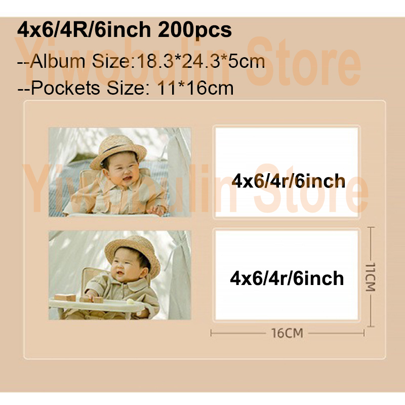 4R Photo Album 3R 5R Photo Album Book 200 pockets 3 X 5 Photos 4 x6 Photos 5 x 7 Photos ...