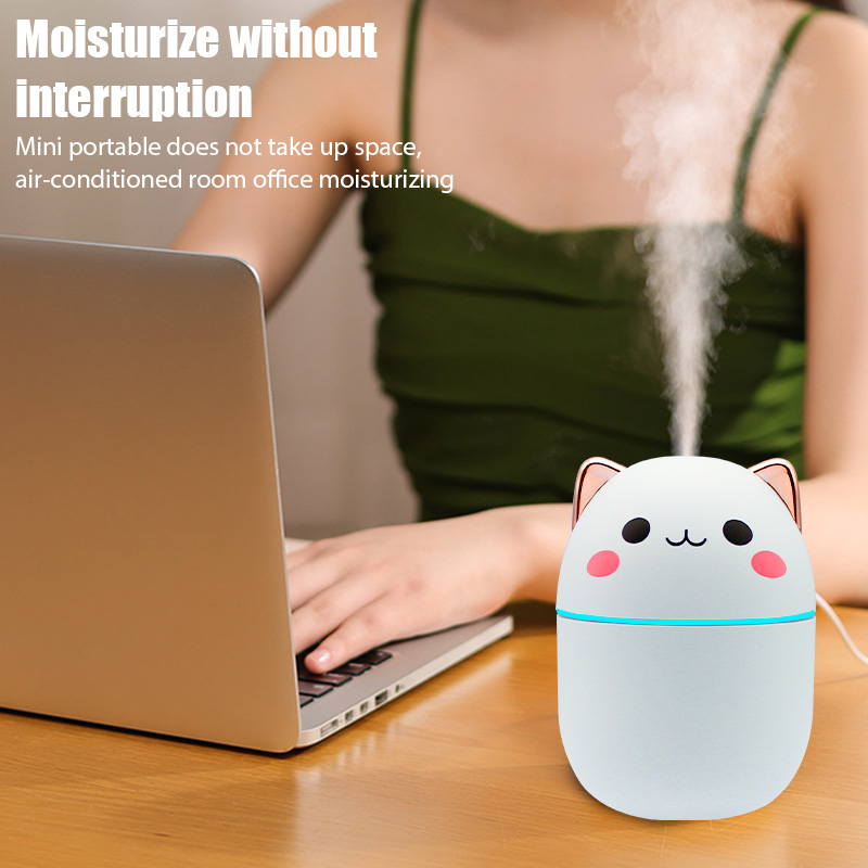 Long-Lasting Cute Pet Humidifier Silent Mute No Spray Colorful ...