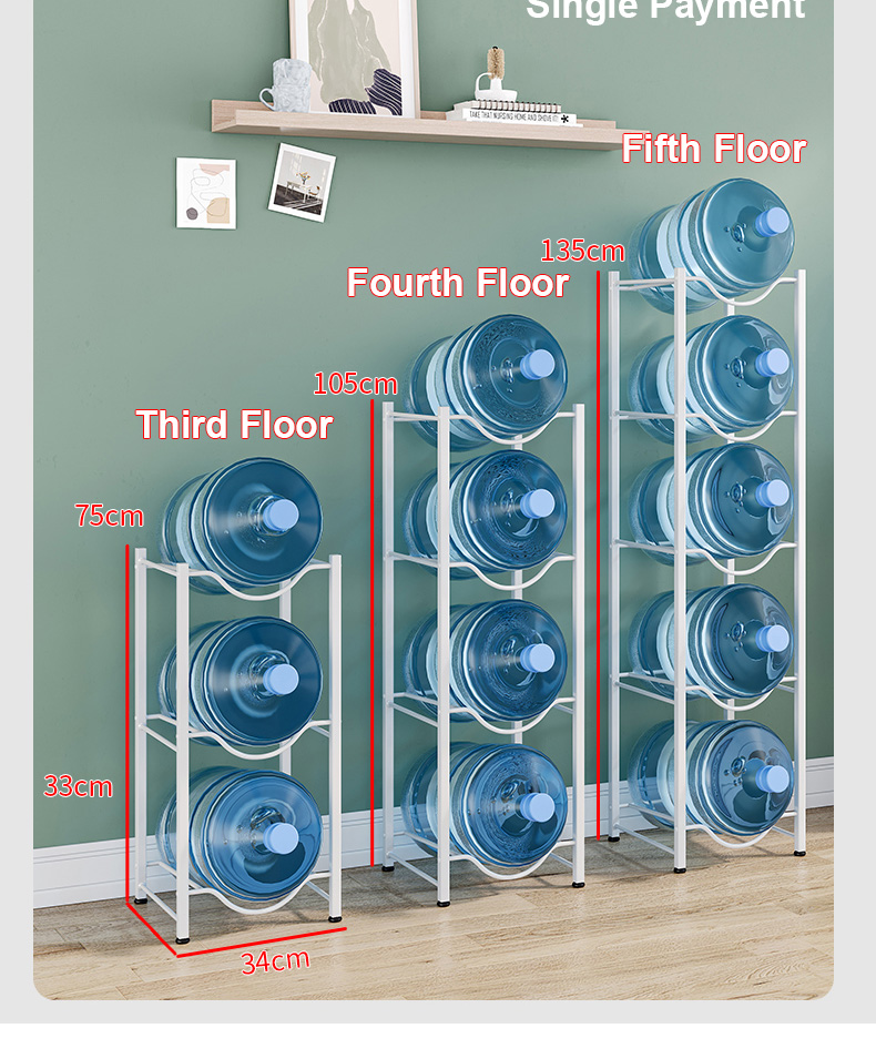 Water Rack 3/4/5 Layer Stainless Steel Heavy Duty Detachable Mineral ...