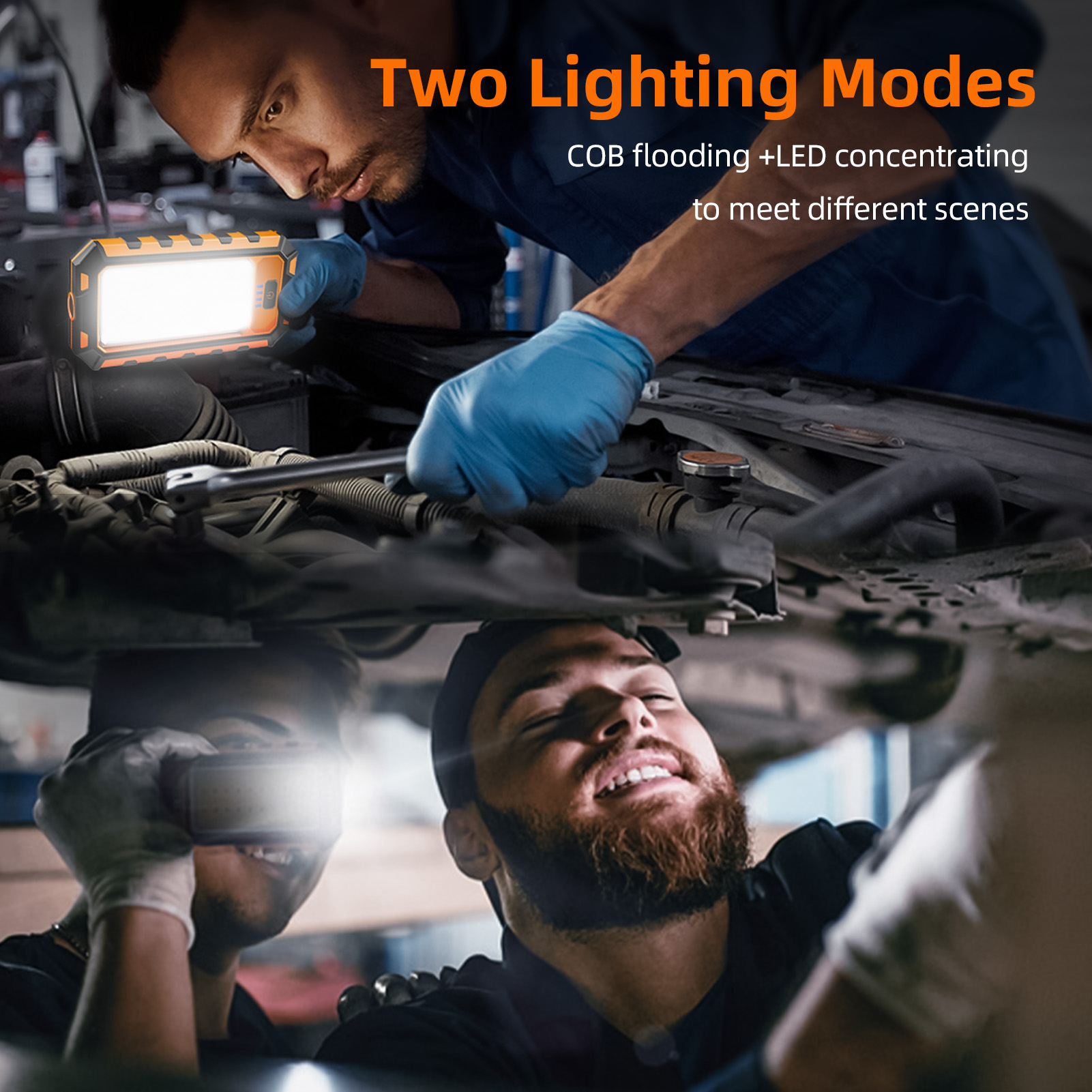 SUPERFIRE G25 10W Foldable COB Plus XPE Work Light Portable Power Bank Flashlight Repair Torch ...