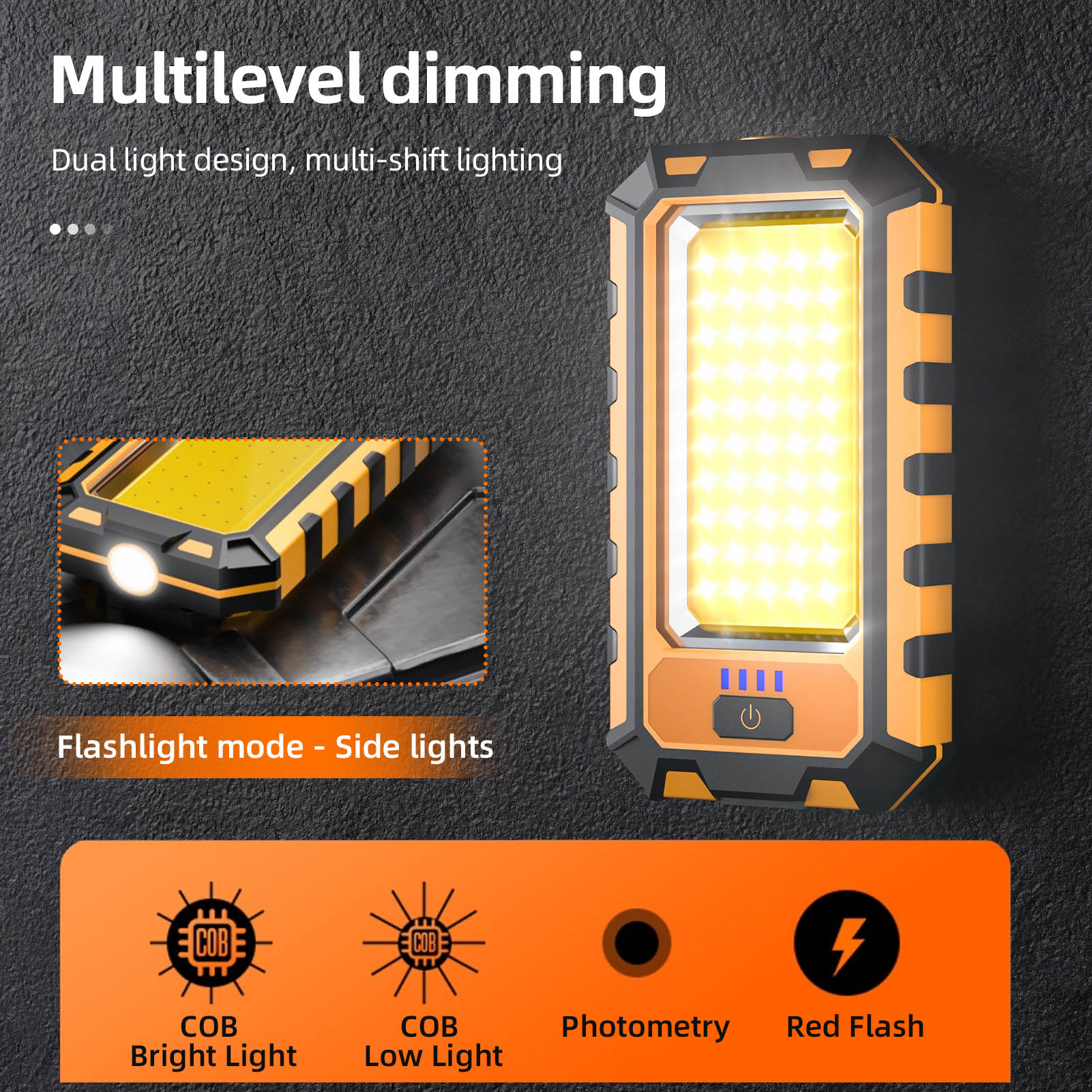 SUPERFIRE G25 10W Foldable COB Plus XPE Work Light Portable Power Bank ...