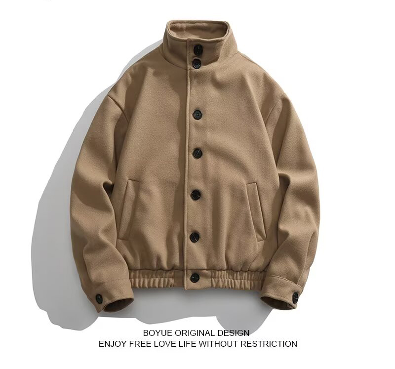 Men's Jackets Autumn And Winter High-End Fashion Stand-Up Collar ...