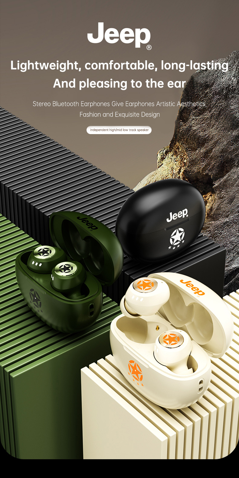 Jeep EW112 Wireless Earphone Bluetooth 5.4 IPX5 Waterproof Noise ...