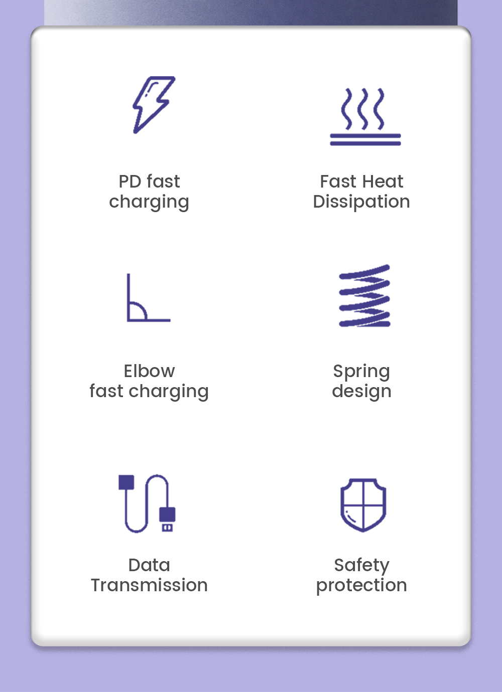 66W Super Fast Charging Elbow Spring Car Data Cable 3 in 1 USB Charging ...