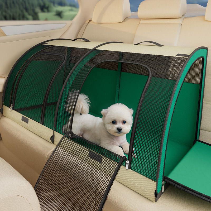 Cat Cage Dog Cage Large Space Breathable Car Transport Pet Cage Double ...