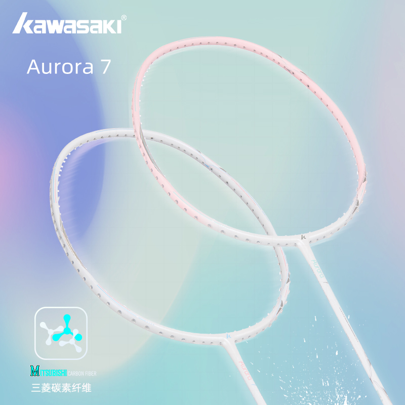 Kawasaki Badminton Racket AURORA 5U 18-30LBS Suitable For Fessional ...