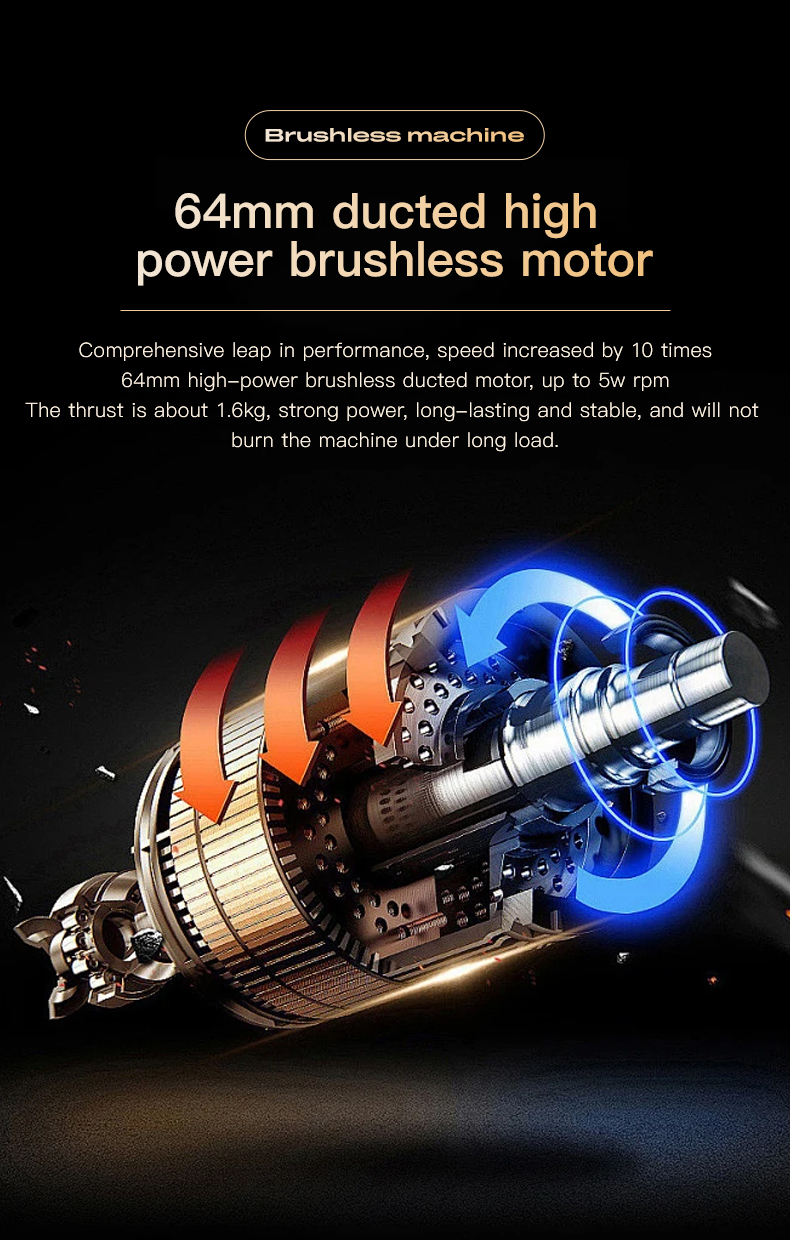 Booster Turbo Car Dryer 1.6kg Thrust Handheld 64mm Brushless Motor ...