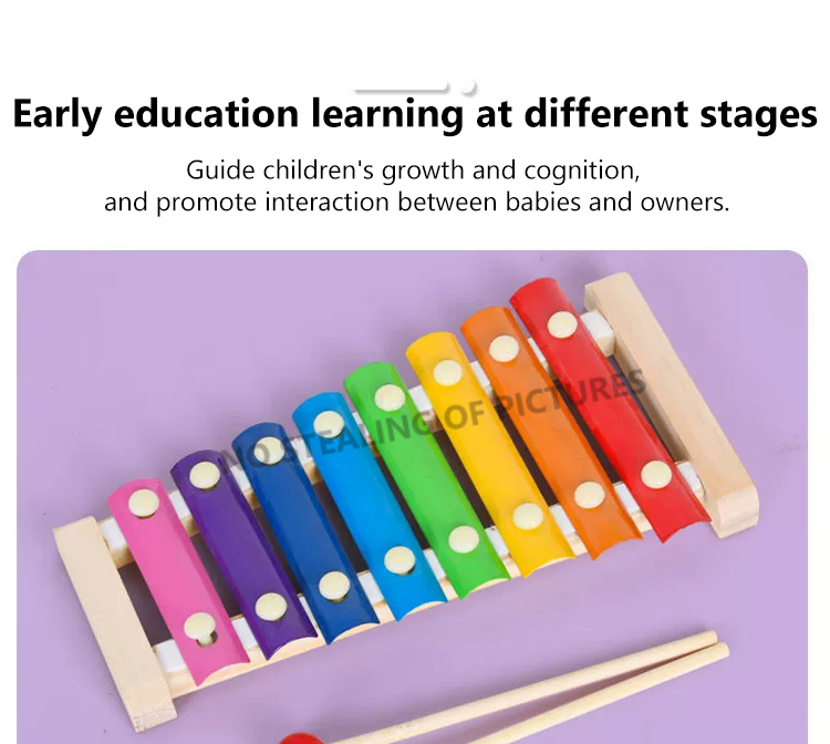 7in1Early Education Wooden Toys Alphabet Digital Puzzle Wooden Toys Kid ...