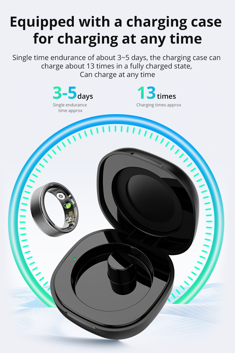 COLMI-R03 with charging case smart ring blood oxygen 5ATM couple ...