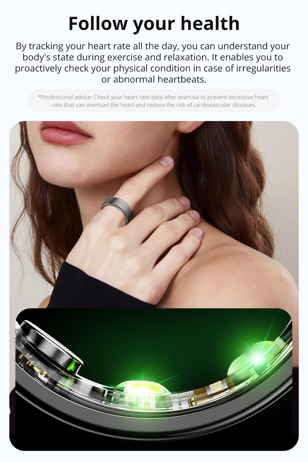 COLMI-R03 with charging case smart ring blood oxygen 5ATM couple ...