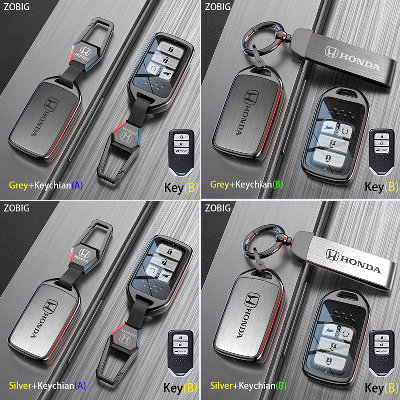 ZOBIG NEW Key Fob Cover for Honda Car Key Case Shell with Keychain Fit ...