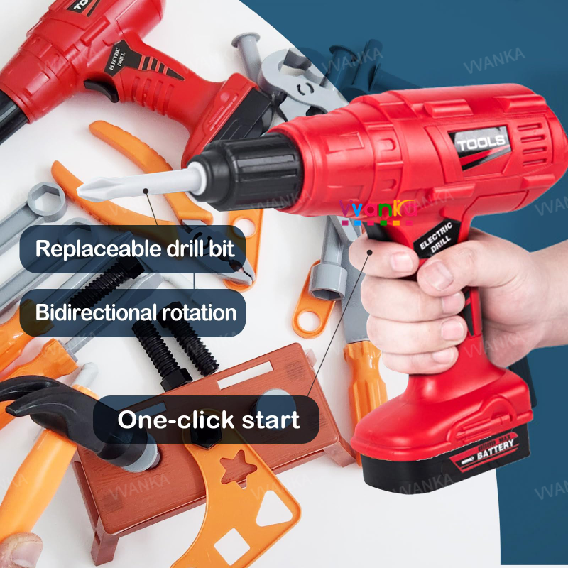 From PH Electric Drill Toy Pretend Play Power Tools Set Construction ...