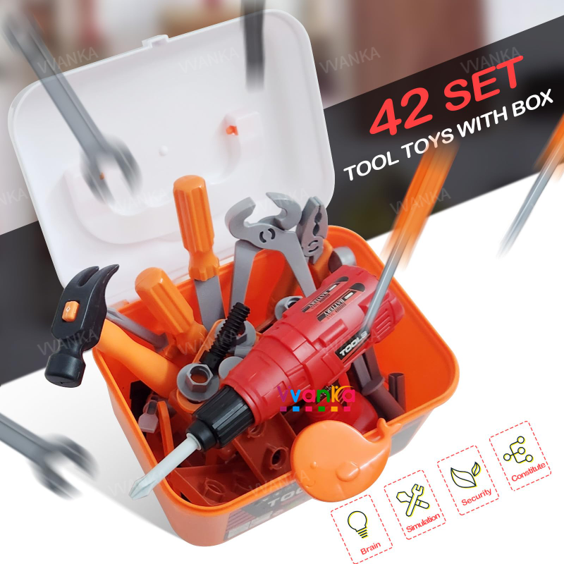 From PH Electric Drill Toy Pretend Play Power Tools Set Construction ...