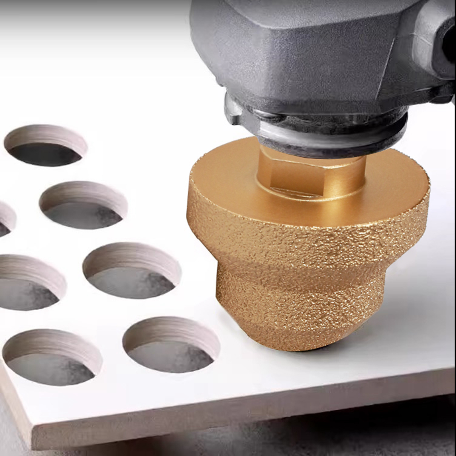 20-35-50mm M14 Thread Diamond Step Chamfer Drill Bit Angle Grinder Hole ...