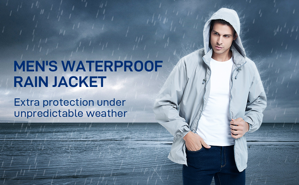 MADHERO waterproof windbreaker jacket with hoodie for men Mesh motorcycle outdoor Raincoat ...