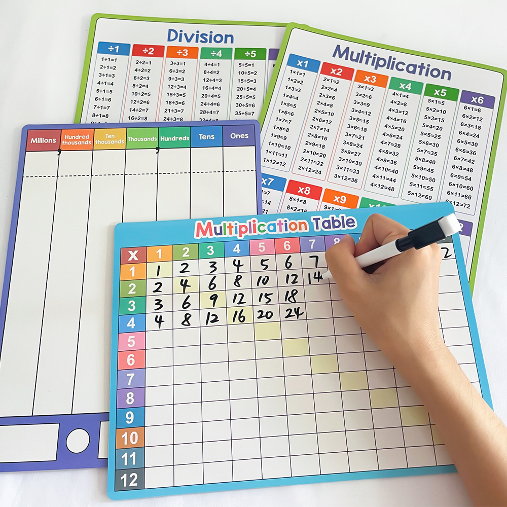 Math Manipulatives Whiteboard for kid Multiplication & Division Dry ...