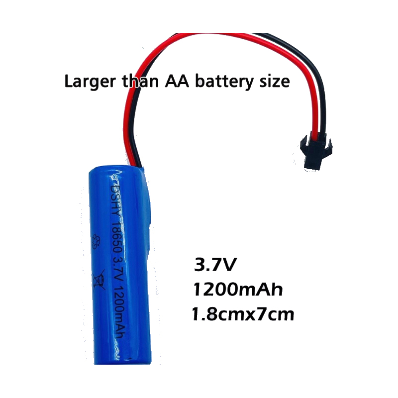 18650 1200mAh/14500-800mAh 3.7V Li-ion Rechargeable toy Battery- SM-2P ...