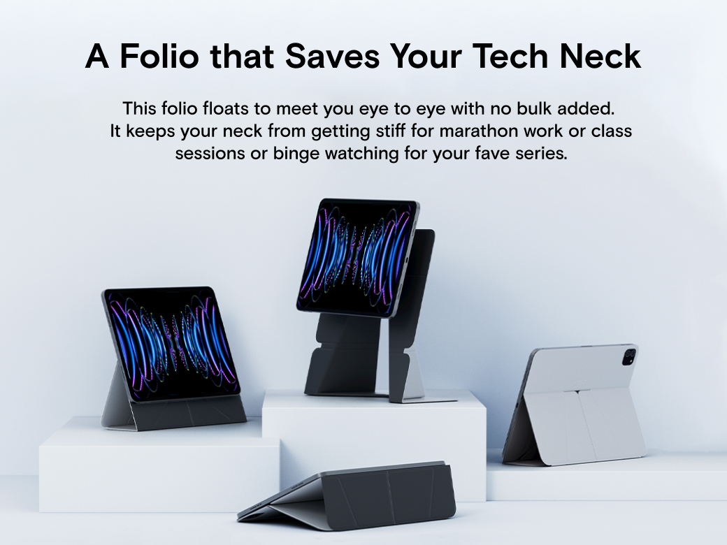MOFT Snap Float Folio for iPads Adjustable Tablet Stand for Desk ...