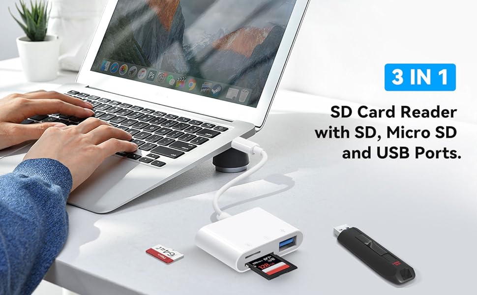 Type C SD Card Reader, Oyuiasle Type C to SD Card for iPhone 15/iPad/Mac/Laptop | Shopee Philippines
