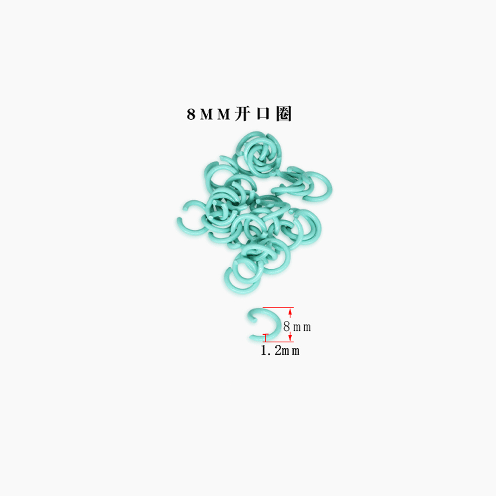 50pcs Open Connection Ring Colored Baked Paint Alloy Ring Jewelry ...