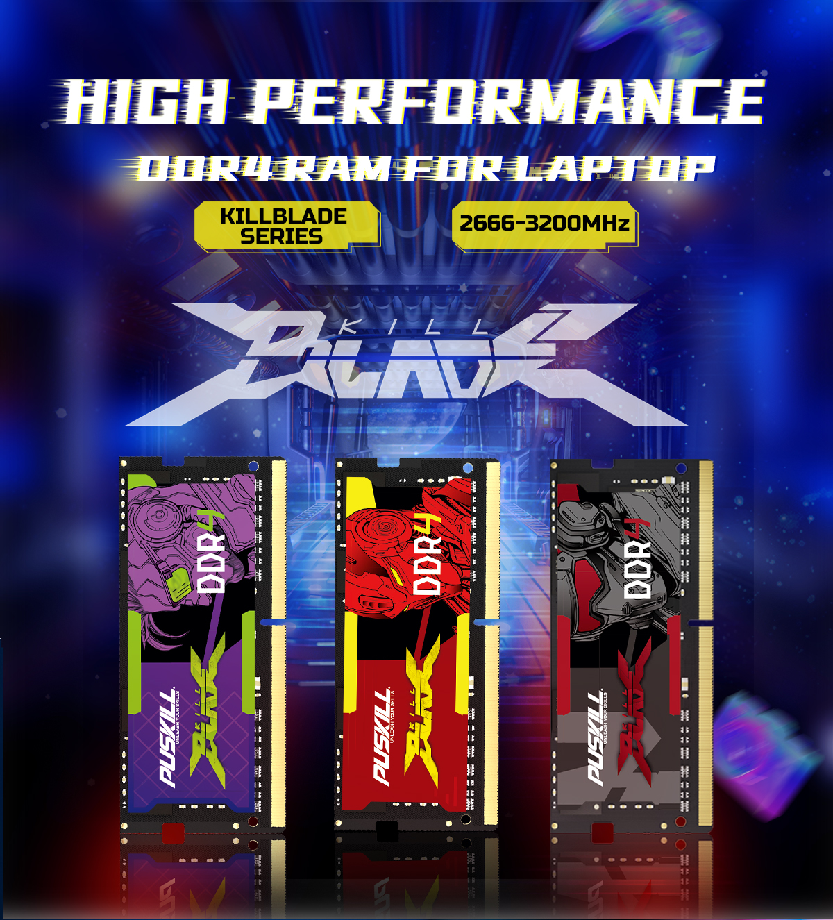 PUSKILL DDR4 Notebook Memory 32GB 16GB 8GB 1.2V 3200MHz 2666MHz 2400MHz ...