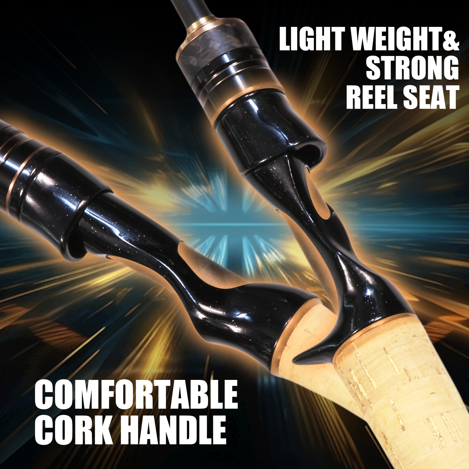 1.8M/1.98M Powerful ML Powerful Flexible Fishing Rod With 9 Guide Rings ...