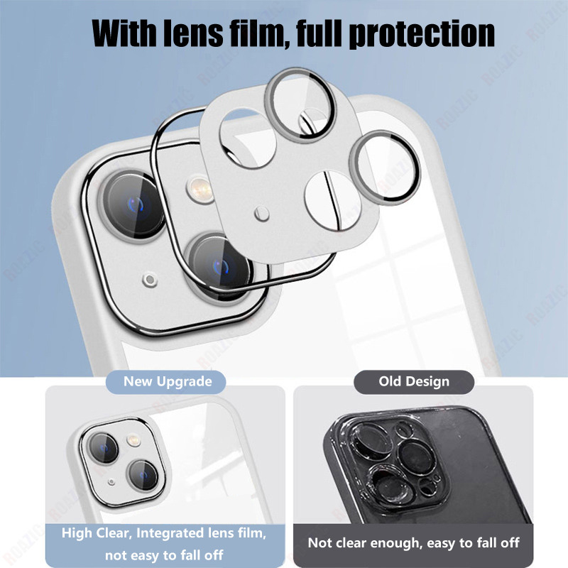 With Lens Films Phone Case For itel P65 Transparent Back Cover Plating ...
