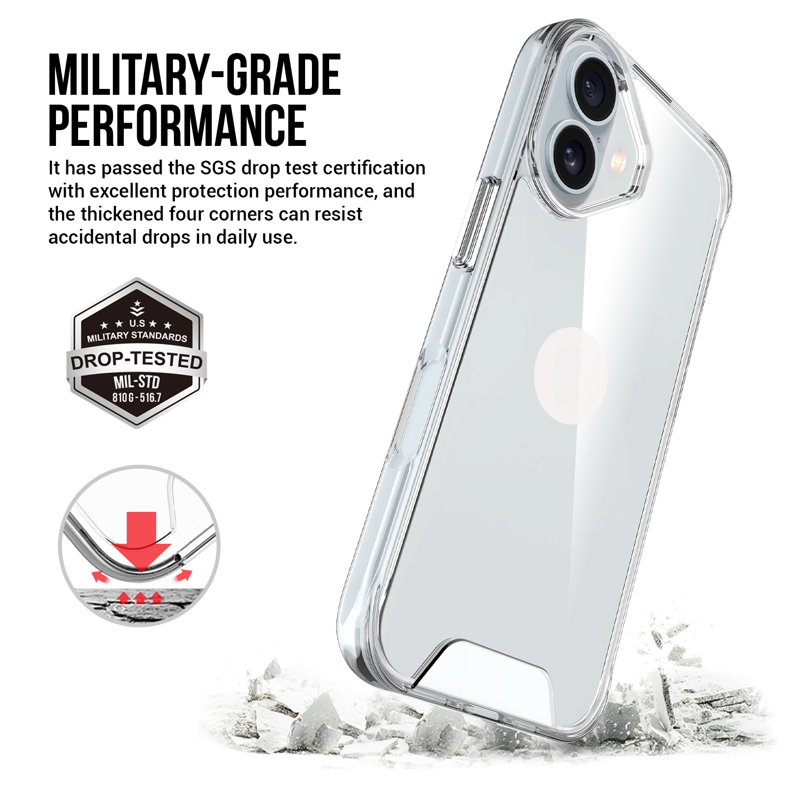 Hard Crystal Clear Anti Yellow For iPhone 16 15 14 13 12 11 Pro Max ...