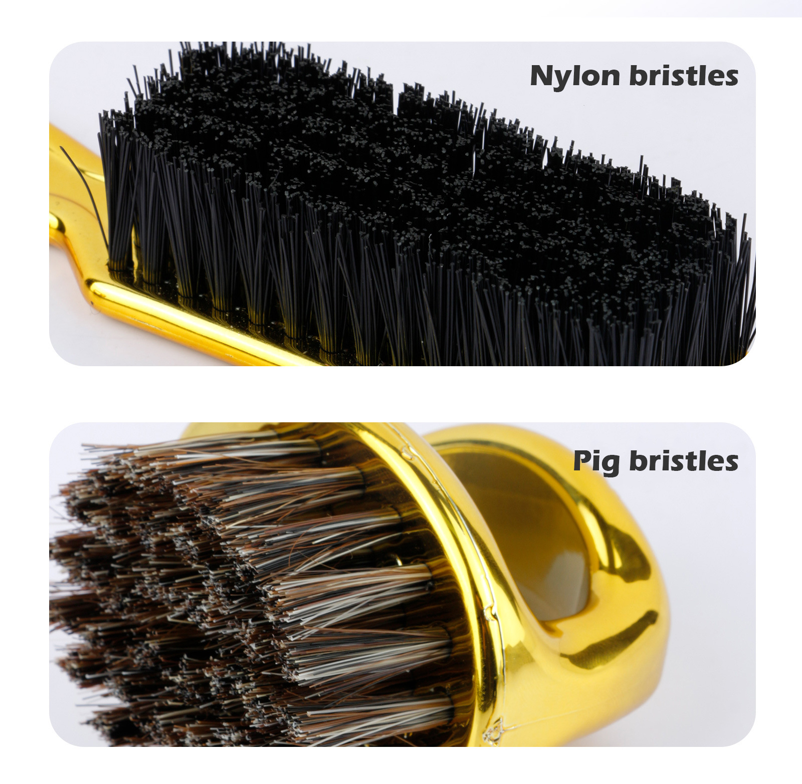 CestoMen barber haircut broken hair broom clean neck brush gold-plated ...