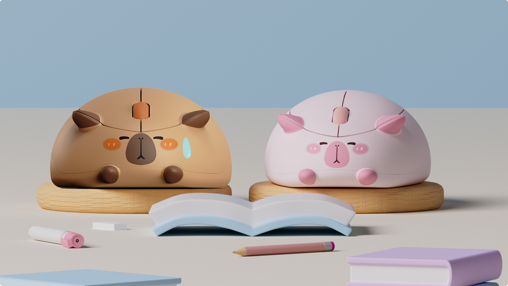 Akko Capybara Theme 2.4GHz Wireless Mouse for PC Laptop Computer ...