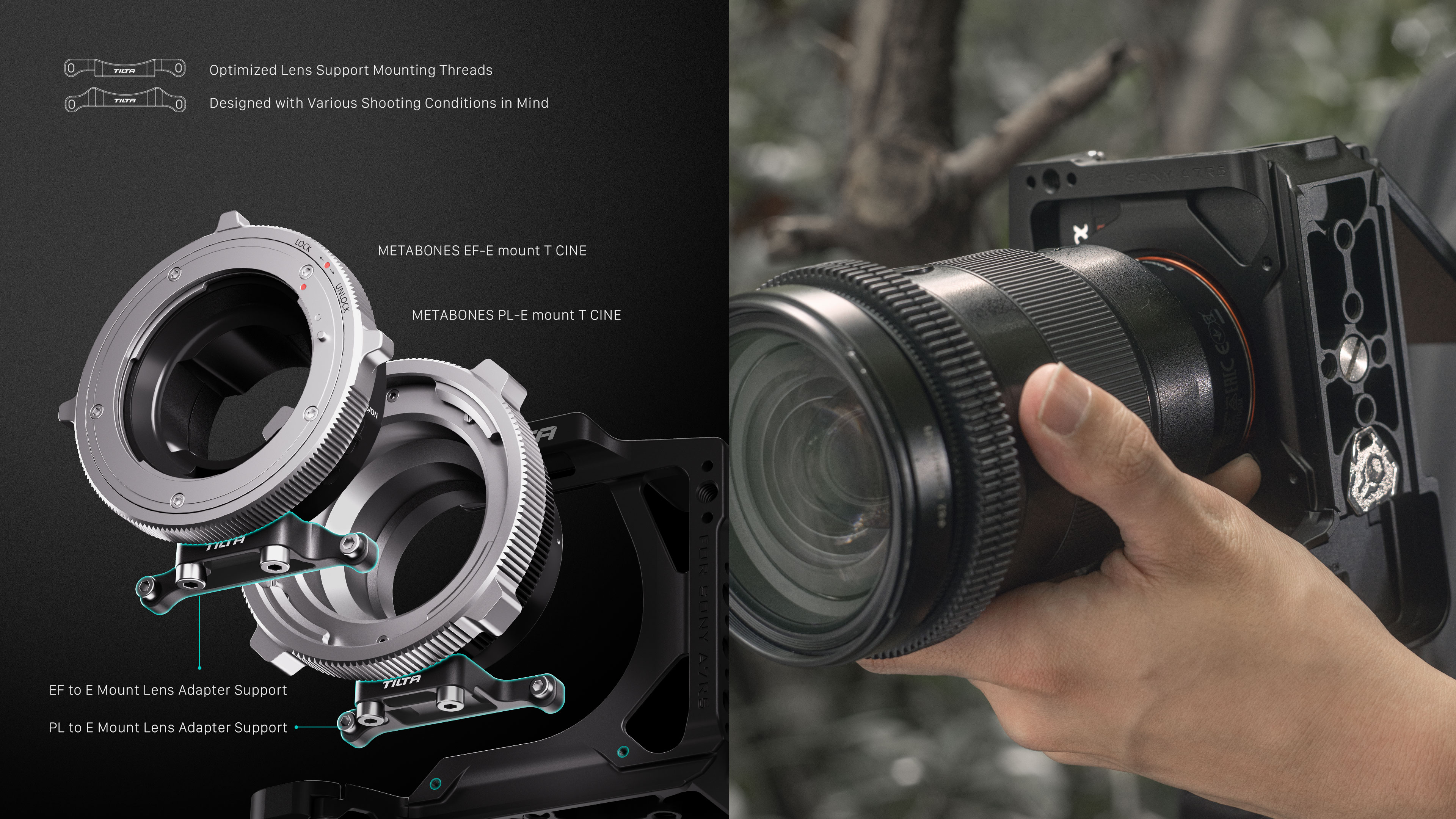 TILTA Sony a7R5 a7R4 A7S3 A7 IV Half Camera Cage A7RV A7RIV A7R4 A7M4 TA-T46-HCC-B TA-T46-HCC-TG ...