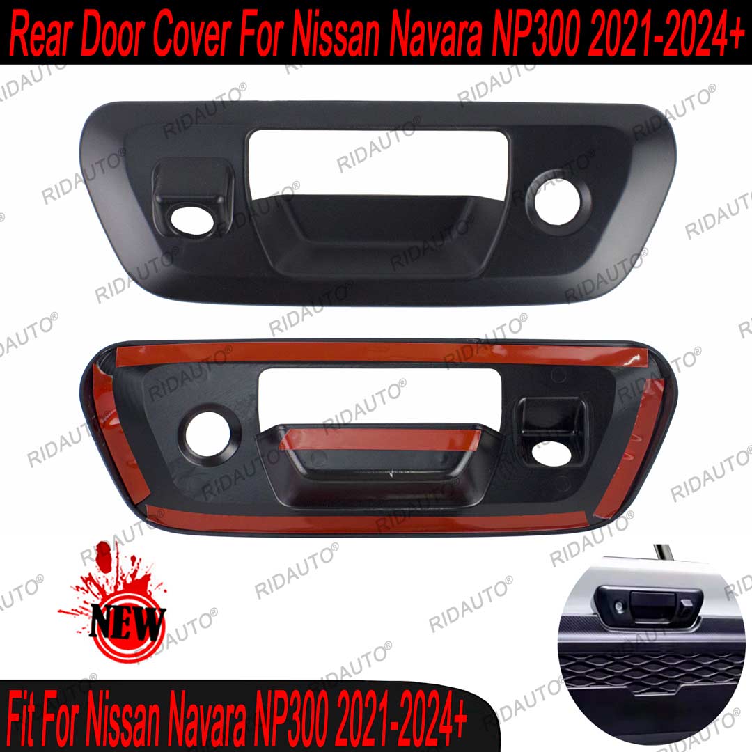 Matte Black Rear Back Tail Gate Door Tailgate Handle Cover Sticker ...