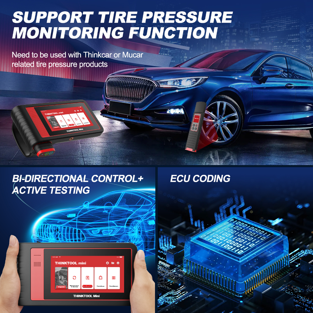 Thinkcar Thinktool Mini Car Advanced Bluetooth OBD2 Scanner Full System ...