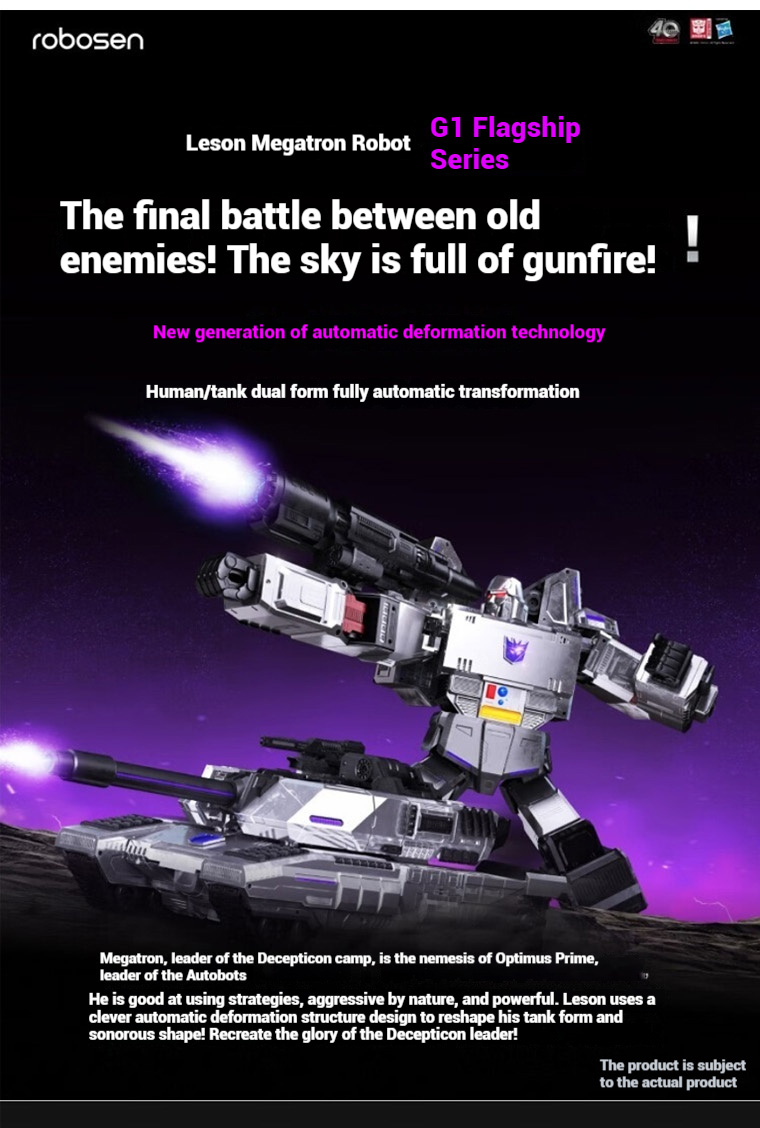 Robosen Megatron Transformers Smart Robot English Dialogue Megatron G1 ...