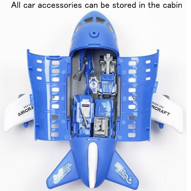 Large Storage Airplane Toy with 3 Cars 6 Road Signs 3 Years Toys For ...