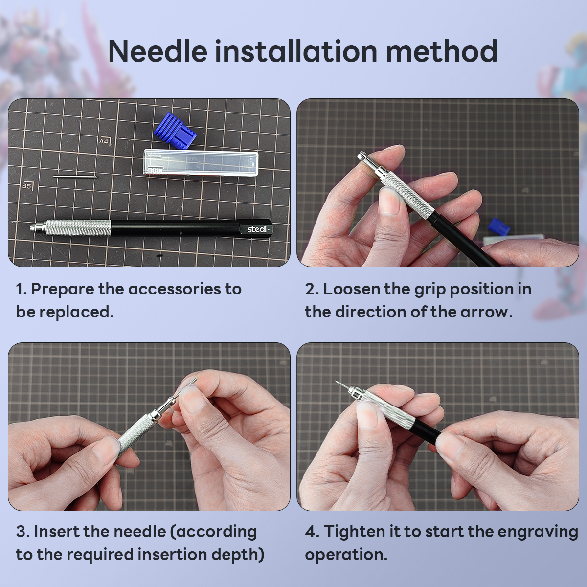Stedi Tungsten Steel Engraving Needle Set Model Engraving Auxiliary ...