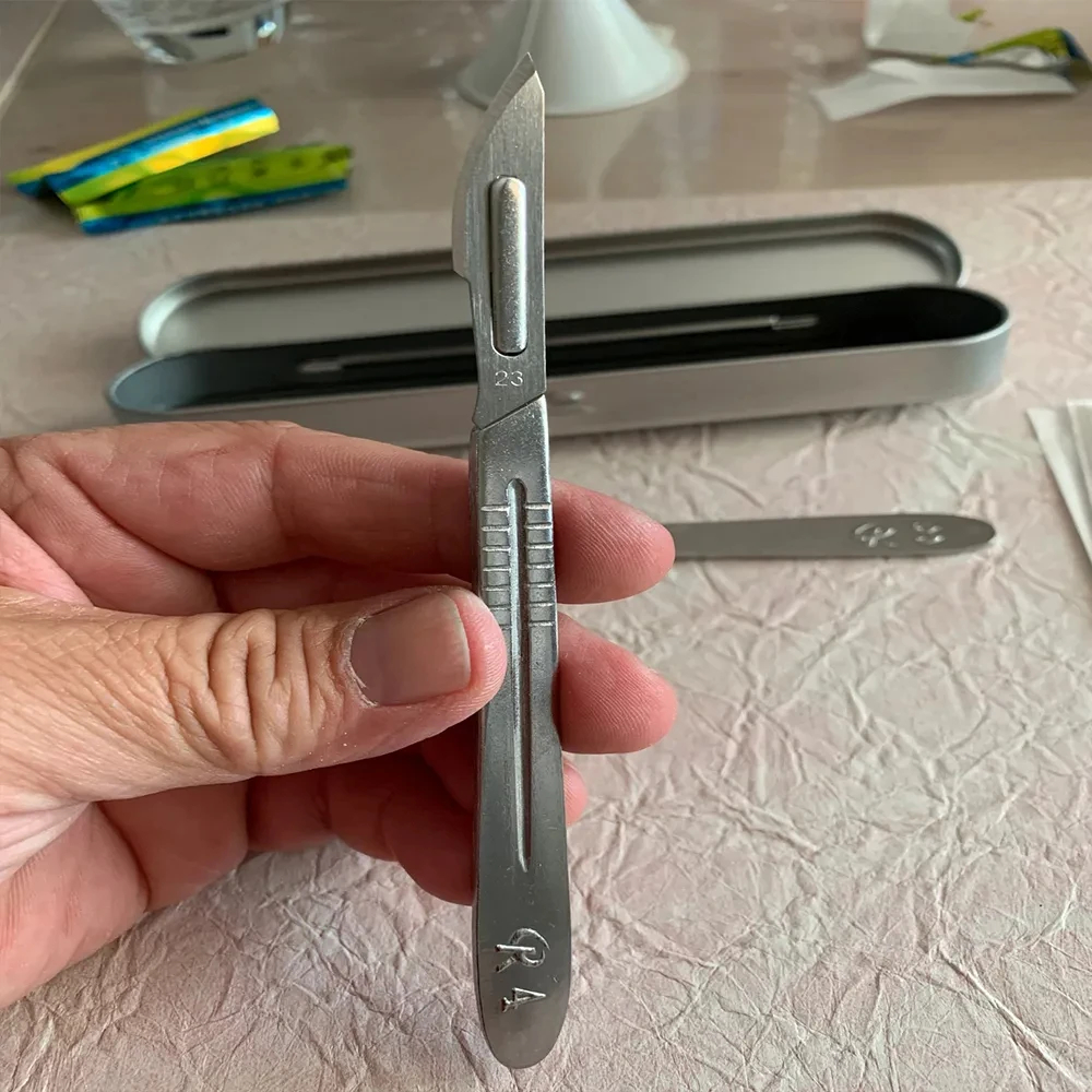 KUAIQU 10pcs Blades Stainless Steel Surgical Scalpel 11# 23# Removable ...