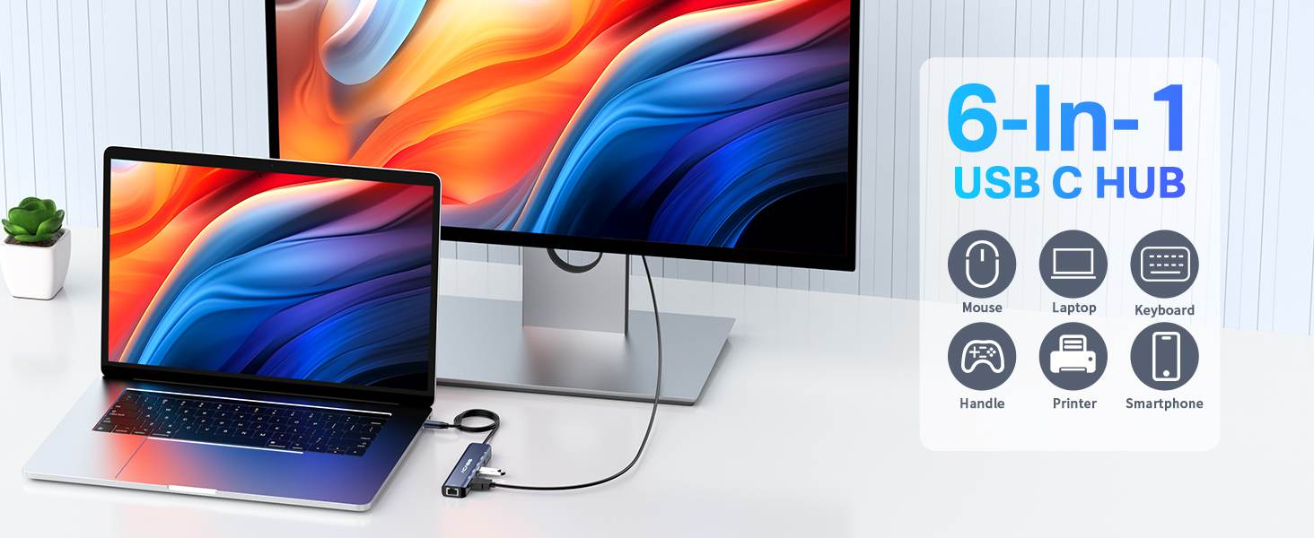 ACASIS 6-In-1 Typec ACASIS 6-In-1 USB-C Docking Station Multi Ports ...