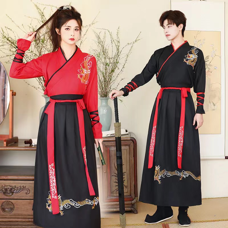 Chinese style men's and women's martial arts costume graduation photo ...