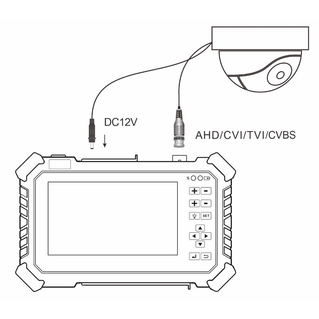 4.3 inch TFT LCD 8MP Monitor CVI TVI AHD CVBS Analog Video Input & 4K ...