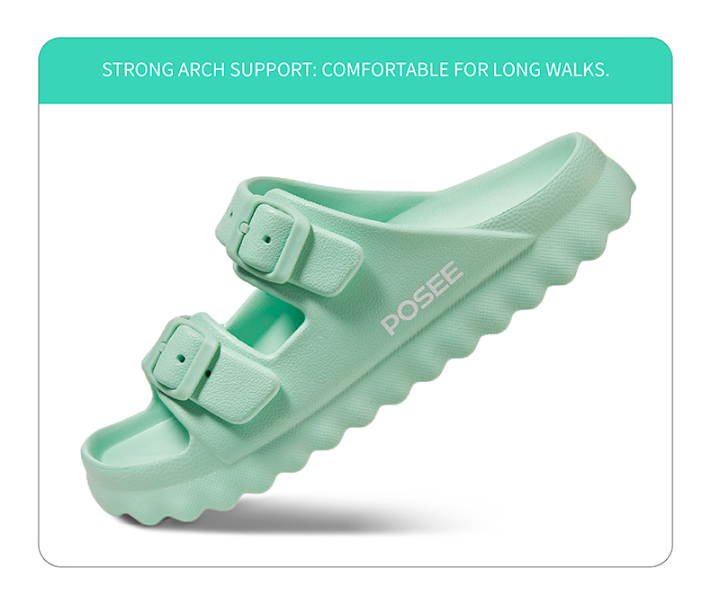 【New Arrival】POSEE Coral fashion comfort ladies EVA sandals wave shape indoor and outdoor shoes ...