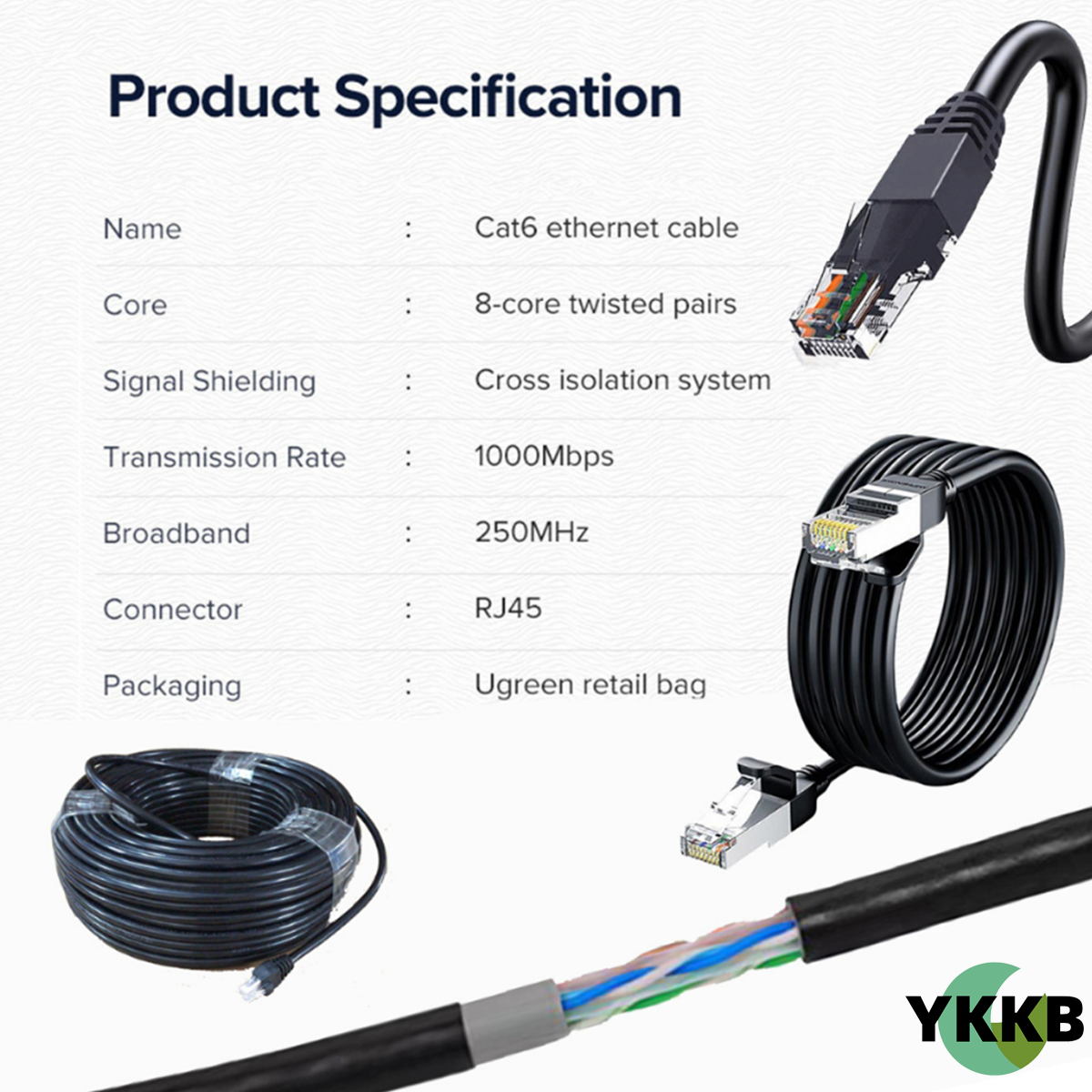 5-100M UTP CAT6 RJ45 Outdoor internet Lan Cable high speed Outdoor ...
