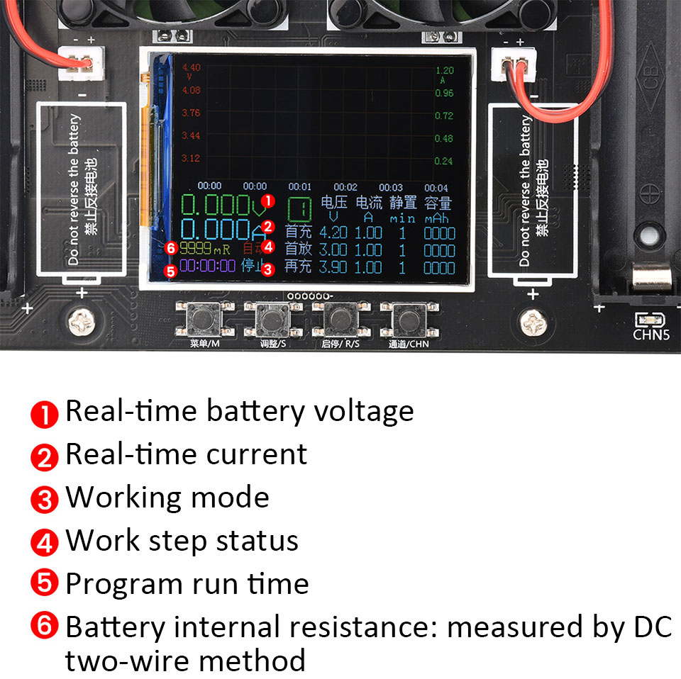 8-Channel Battery Tester for 18650 Battery Resistance and Lifespan ...