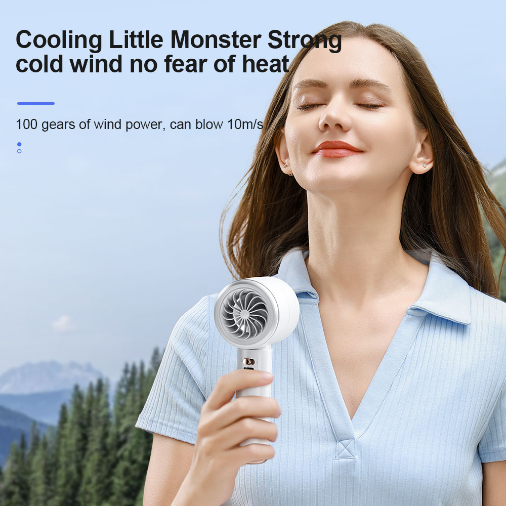 Mini High Speed Fan with LED Display Maximum Wind Speed 9m/s Portable ...