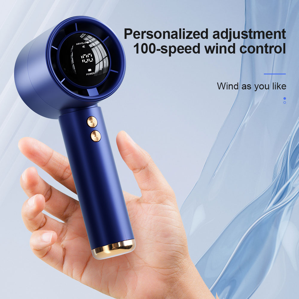 Mini High Speed Fan with LED Display Maximum Wind Speed 9m/s Portable ...